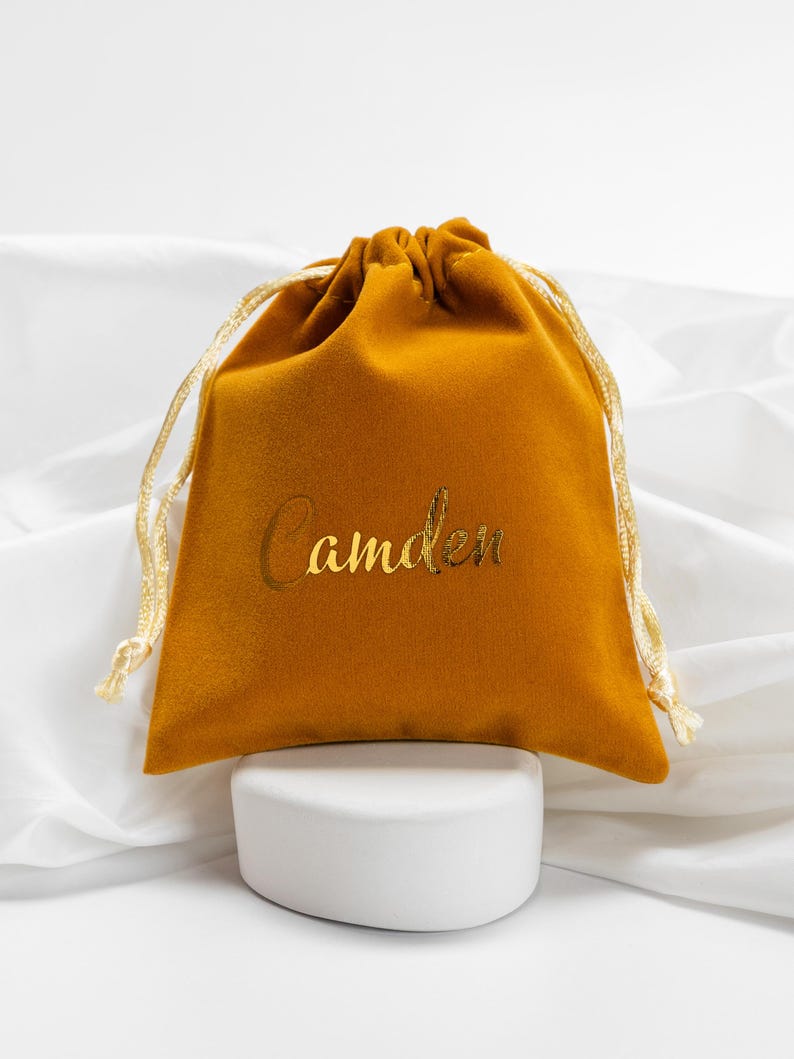 Custom Name Velvet Pouch - Etsy