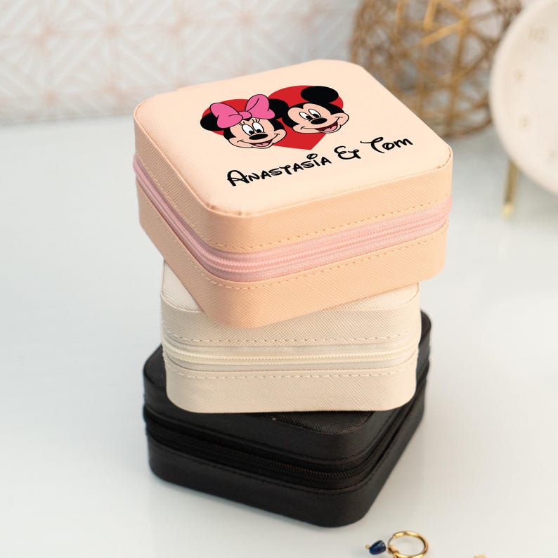 Mickey and Minnie Mouse Jewelry Box, Personalized Valentines Day Gift ...