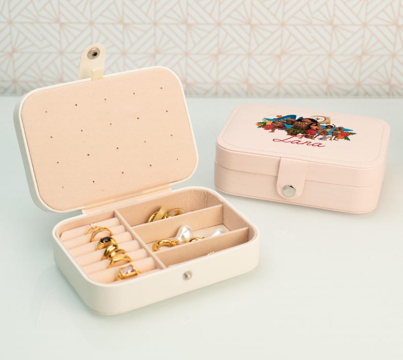 Moana Personalized Jewelry Box, Disney Princess Travel Organizer ...