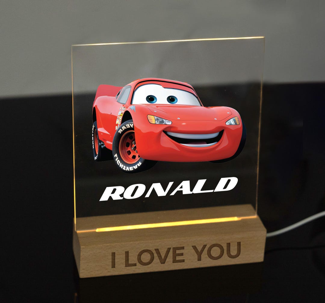 Custom Car Night Light for Kids, Personalized Name Nursery Nightlight ...