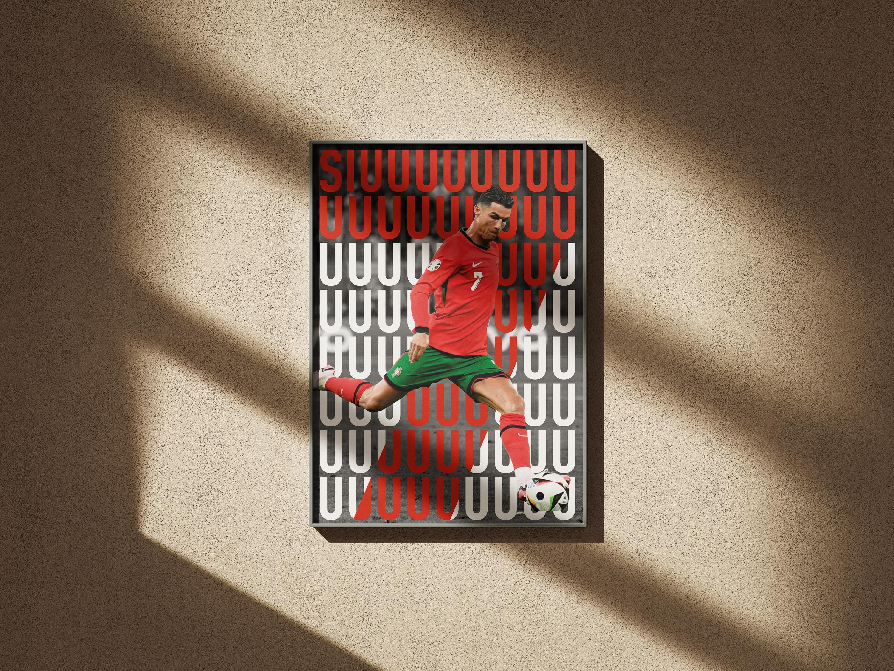 Cristiano Ronaldo "siuuu" Digital Art Print – Perfect for Football Fans ...