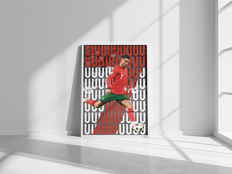 Cristiano Ronaldo "siuuu" Digital Art Print – Perfect for Football Fans ...