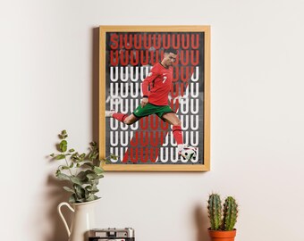 Cristiano Ronaldo "siuuu" Digital Art Print – Perfect for Football Fans ...