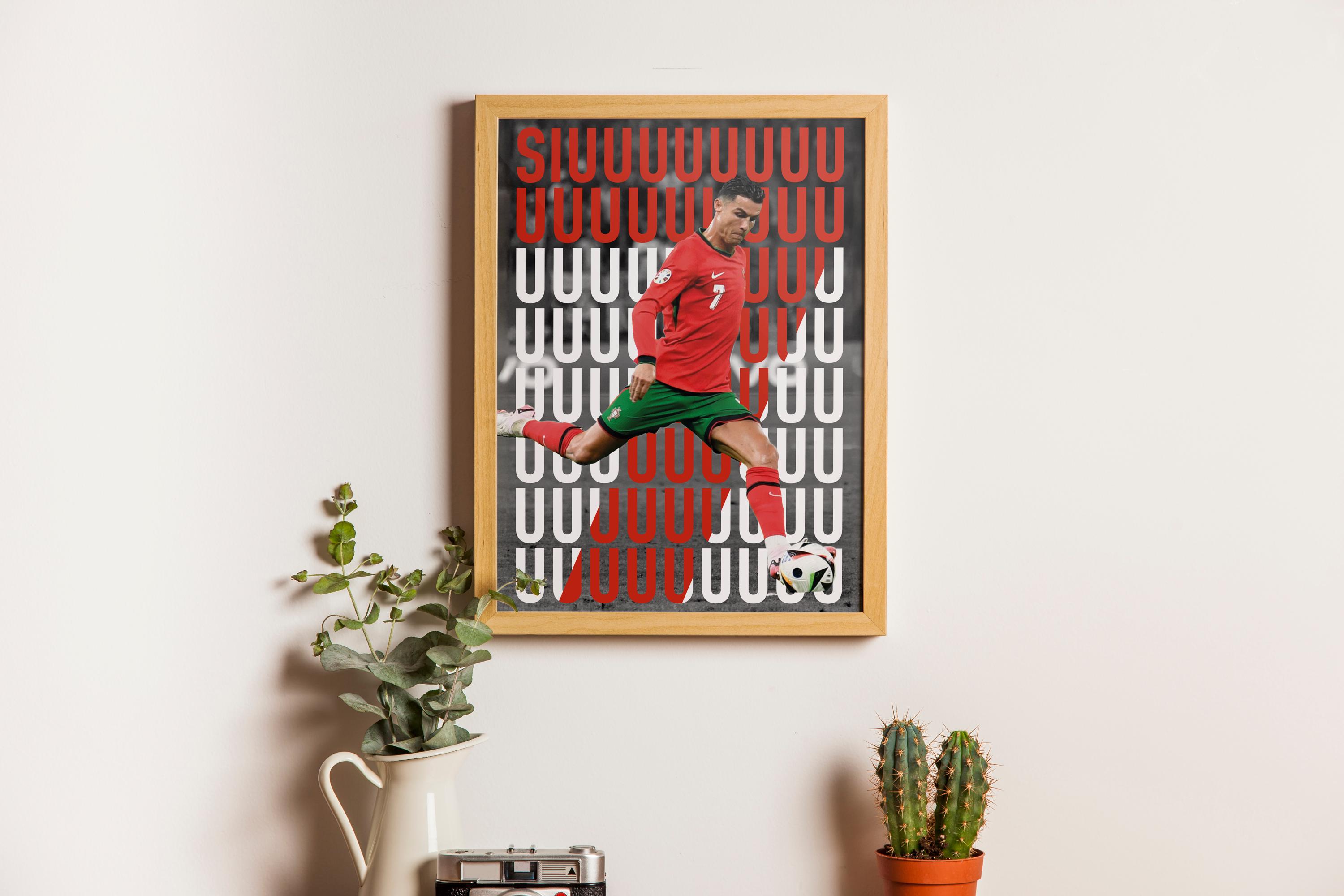 Cristiano Ronaldo "siuuu" Digital Art Print – Perfect for Football Fans ...