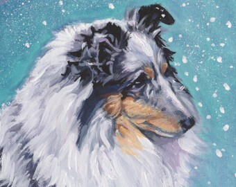 Sheepdog painting | Etsy