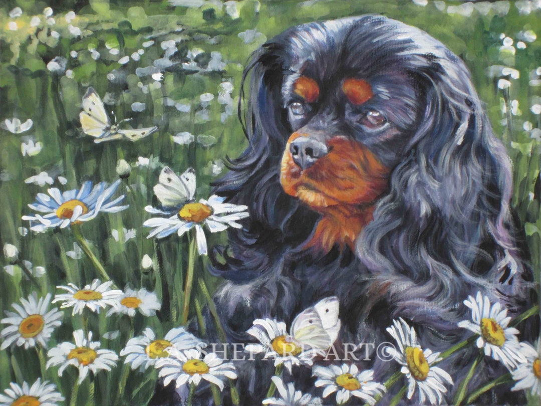 CAVALIER King Charles Spaniel DOG Art Portrait PRINT of Lashepard ...
