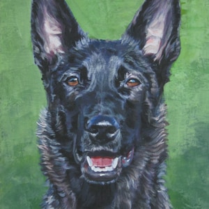 DUTCH SHEPHERD Dog Art Canvas PRINT of Lashepard Painting 8x10 - Etsy