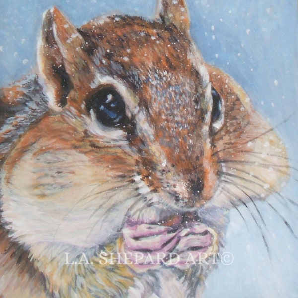 Chipmunk Art Print - Etsy