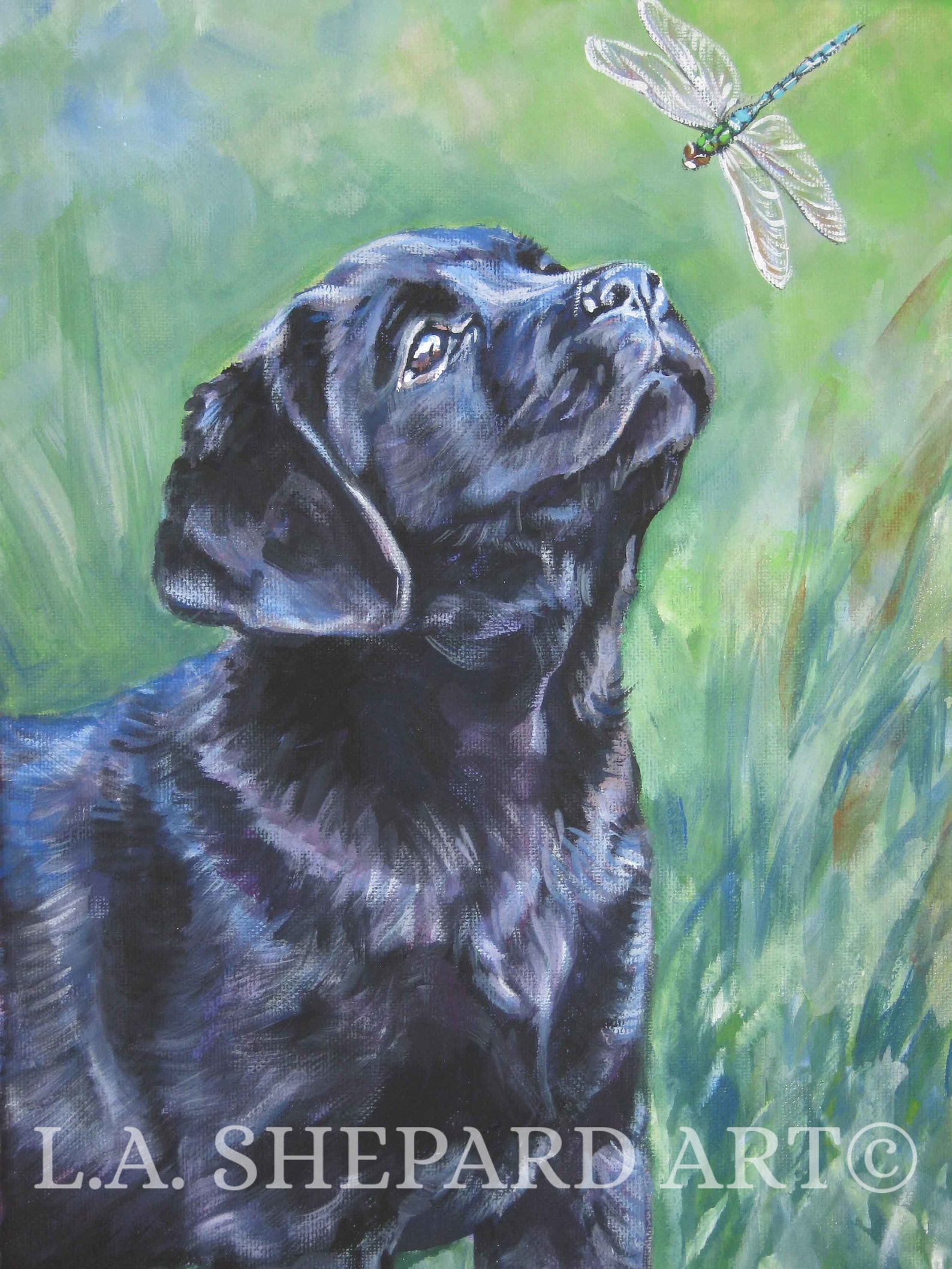 LABRADOR Retriever Dog Art Canvas PRINT of LA Shepard Painting - Etsy