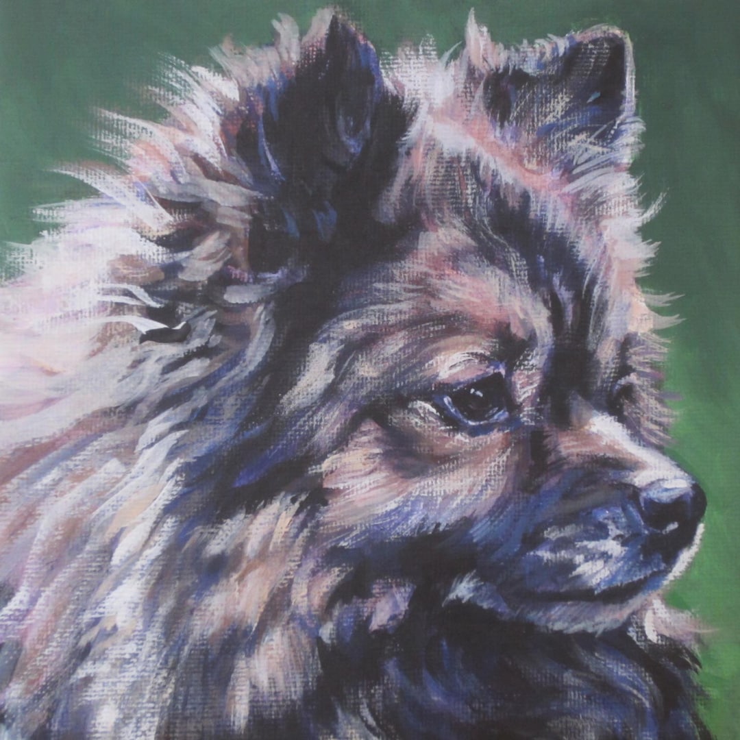 German Spitz Portrait Pomeranian Dog Art CANVAS Print of LA Shepard ...
