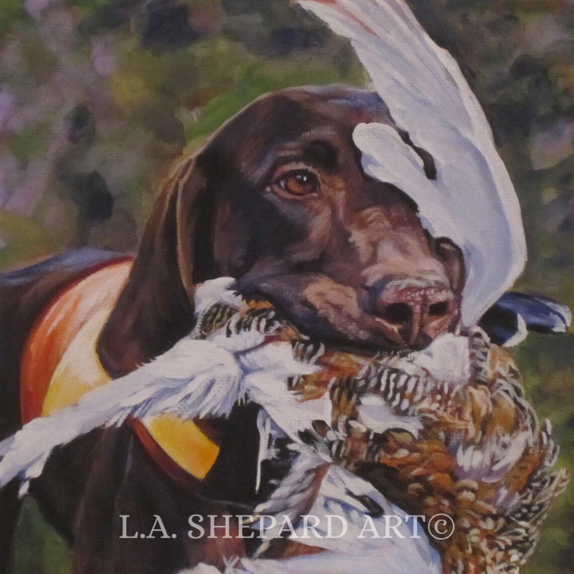 German Shorthaired Pointer GSP DOG Art Canvas PRINT of - Etsy