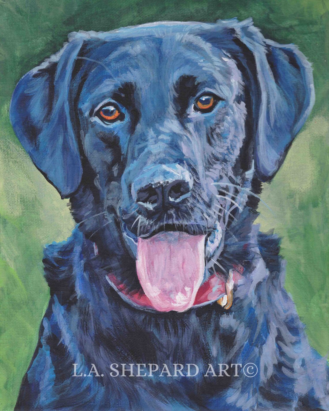 Labrador Retriever Art Portrait PRINT of Lashepard Painting | Etsy