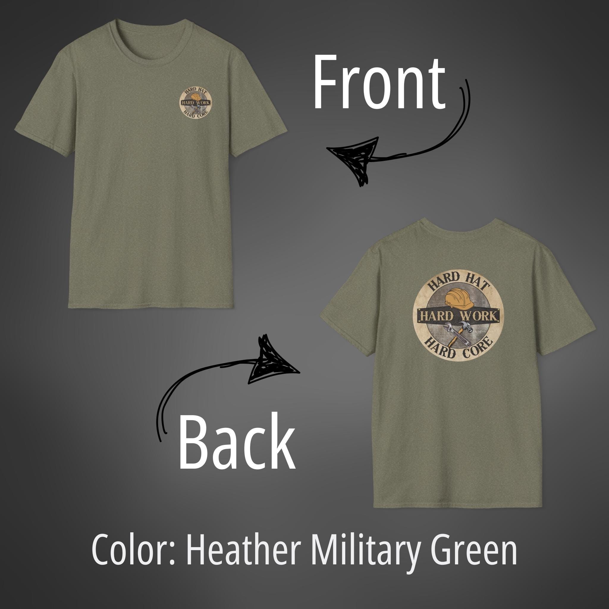 Hard Hat, Hard Work, Hard Core T-shirt Blue Collar Gift for Lineman ...