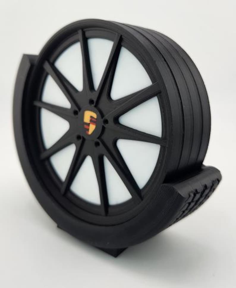 Porsche 911 Carrera S Inspired 3D Printed Coaster Set & Tire Holder - Etsy