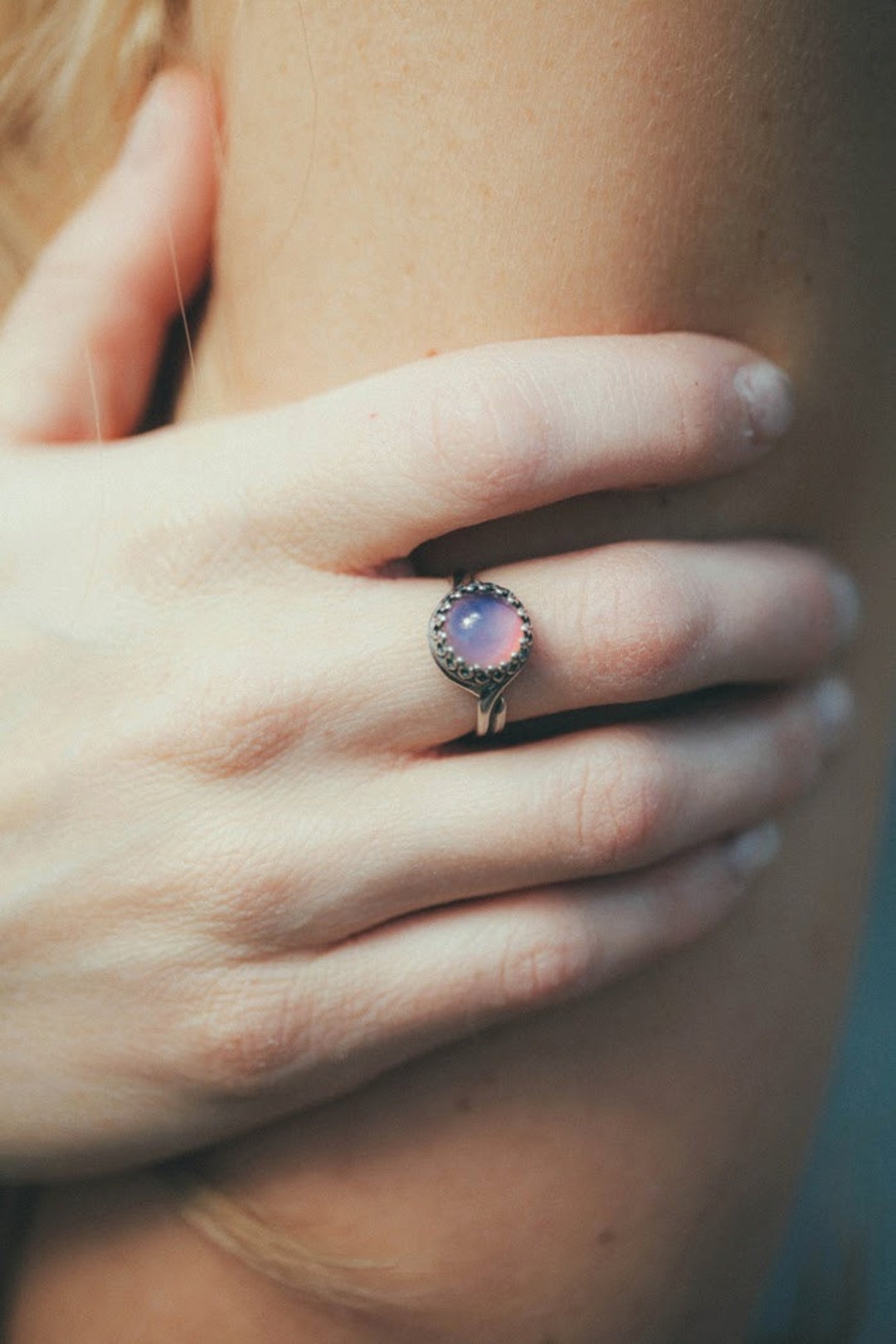 Small Silver Mood Ring | Real Color Changing Mood Ring With Mood Color ...