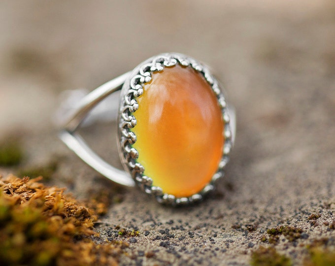 Large Silver Mood Ring Real Color Changing Mood Ring With - Etsy