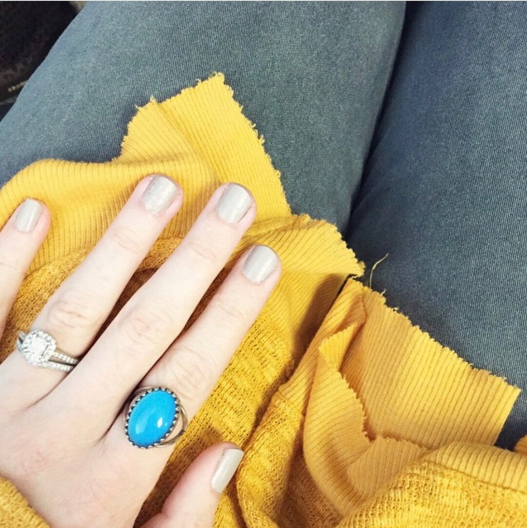 Large Brass Mood Ring| Real Color Changing Mood Stone - Etsy