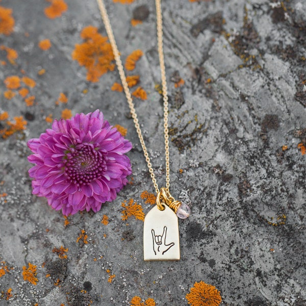 Asl I Love You Necklace - Etsy