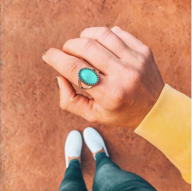 Large Silver Oval Mood Ring Color Changing Ring Gypsy | Etsy