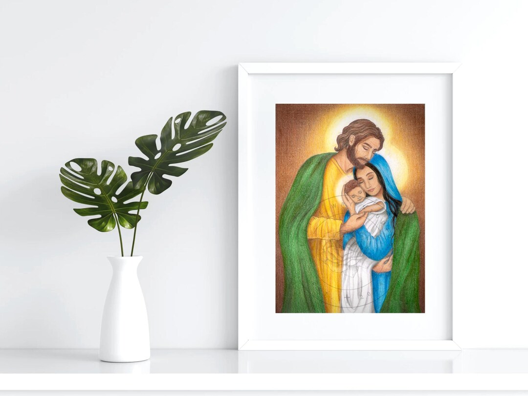 Intimate Embrace of the Holy Family - Etsy