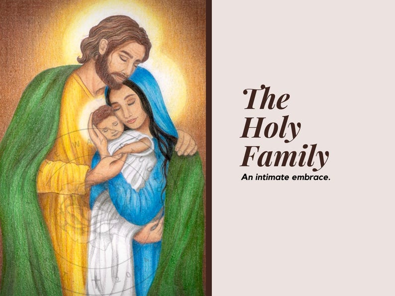 Intimate Embrace of the Holy Family - Etsy