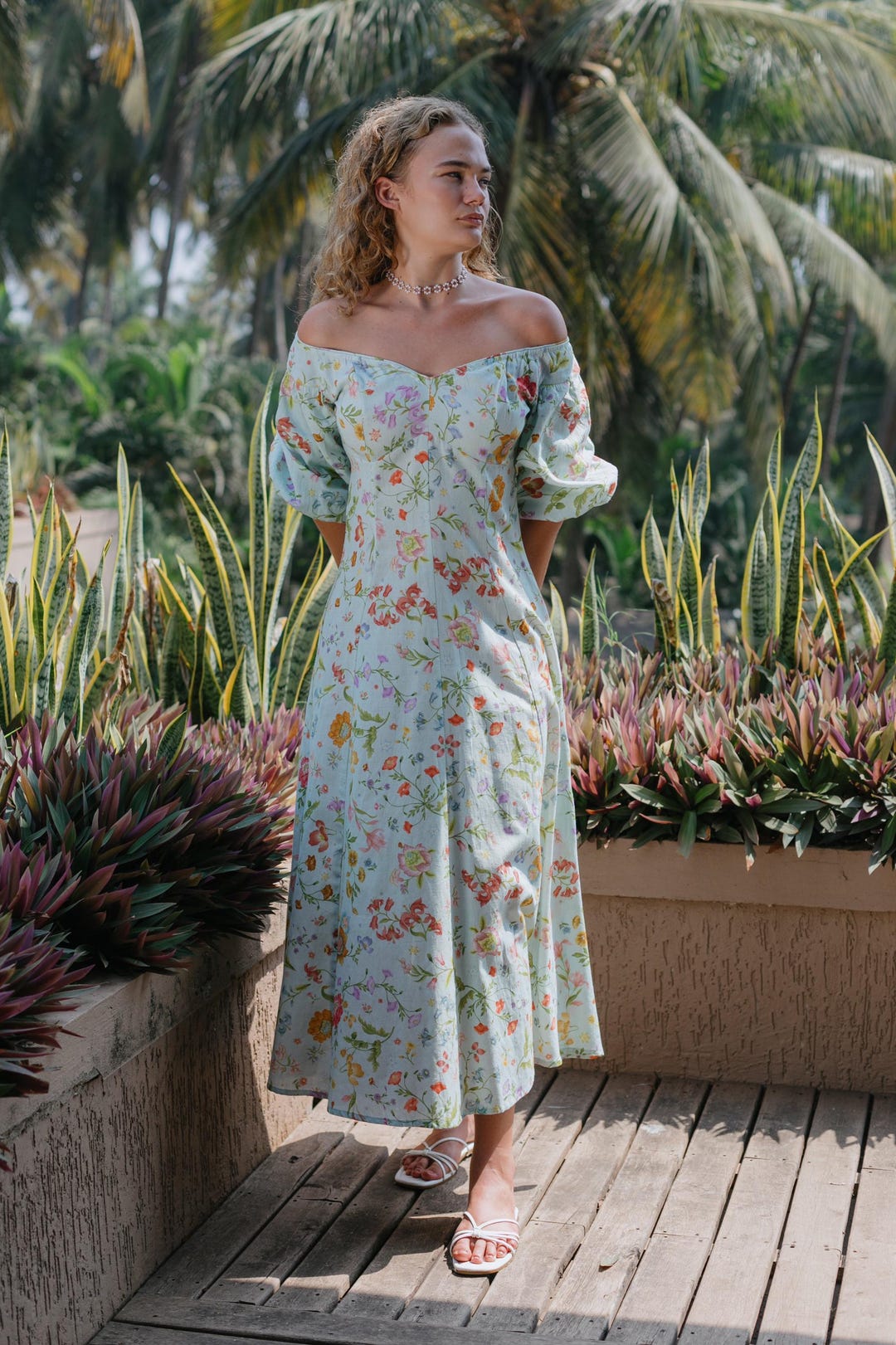 Blue Off-shoulder Dress - Etsy