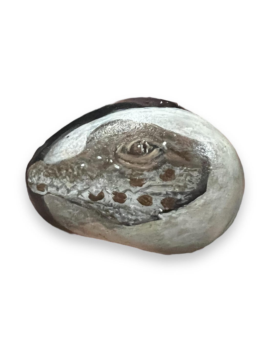 Crocodile Rock Art, Hand Painted With High Quality Acrylics on a Black ...