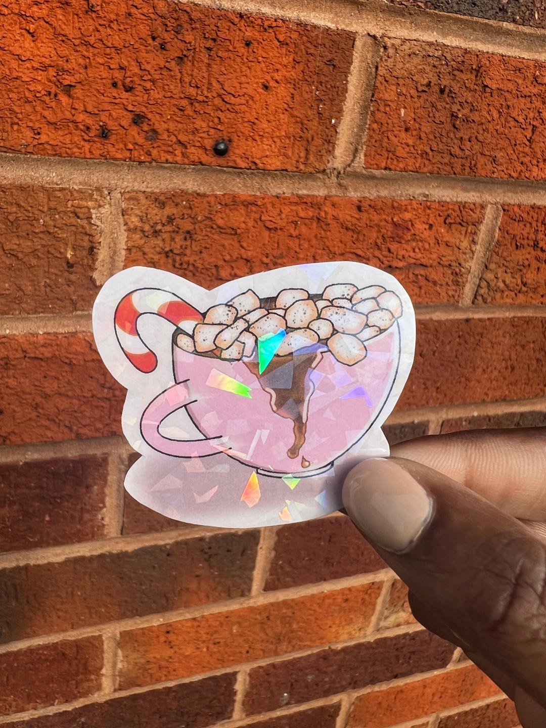 Marshmallows Cocoa Stickers Cozy Fall Teacup Beverage Glossy ...