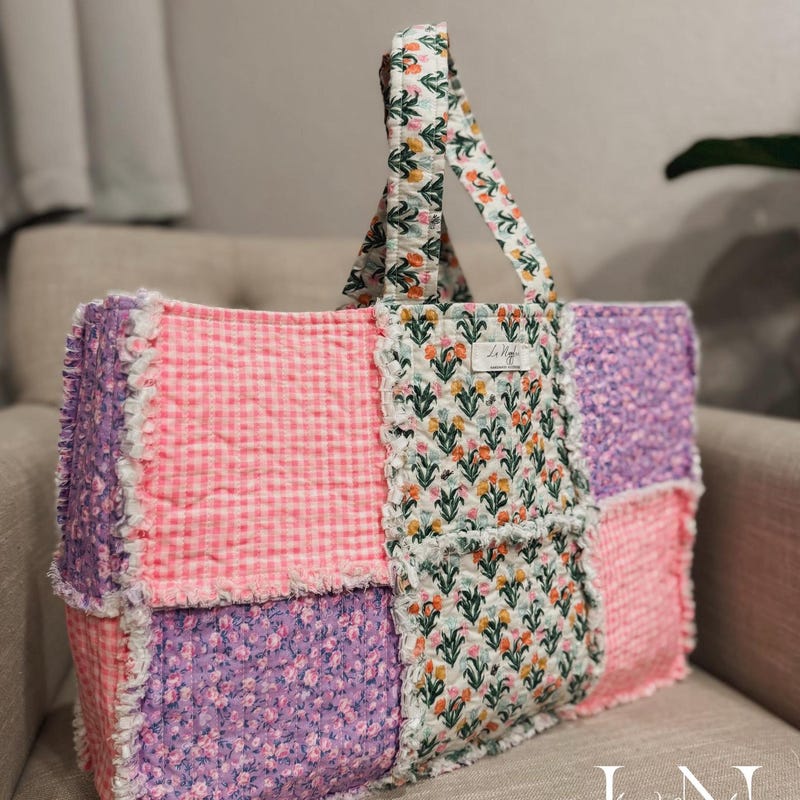 Rag Quilt Tote Bags - Etsy