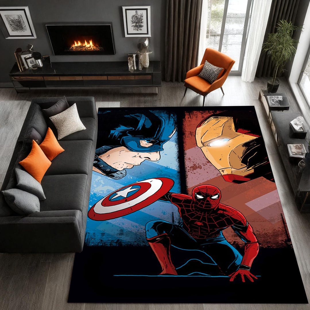 Captain America Rugs,iron Man Rugs,spiderman Rugs,superhero Rugs,marvel ...