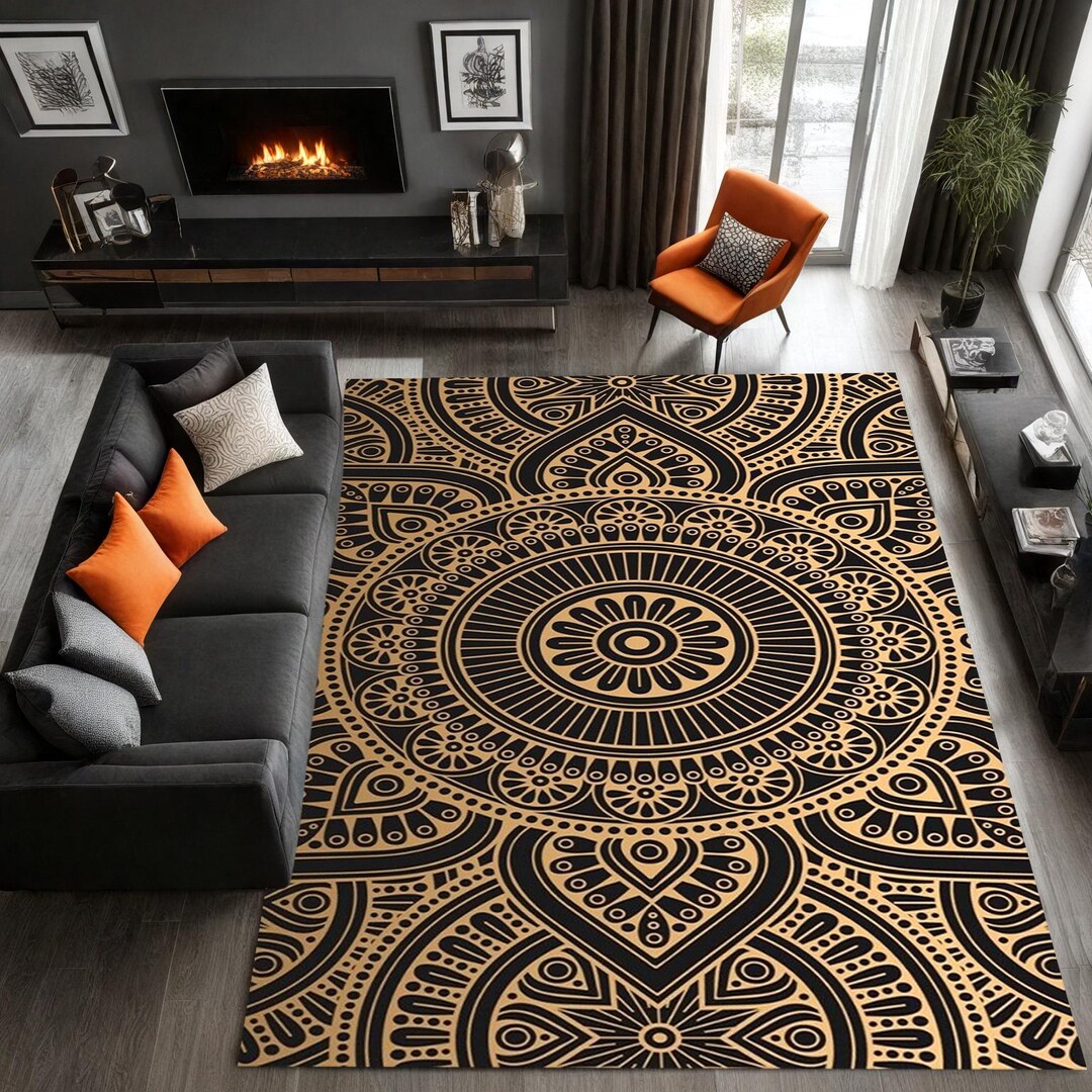 Mandala Themed Rug,flower Mandala Rugs,colorful Rugs,mandala Rug ...