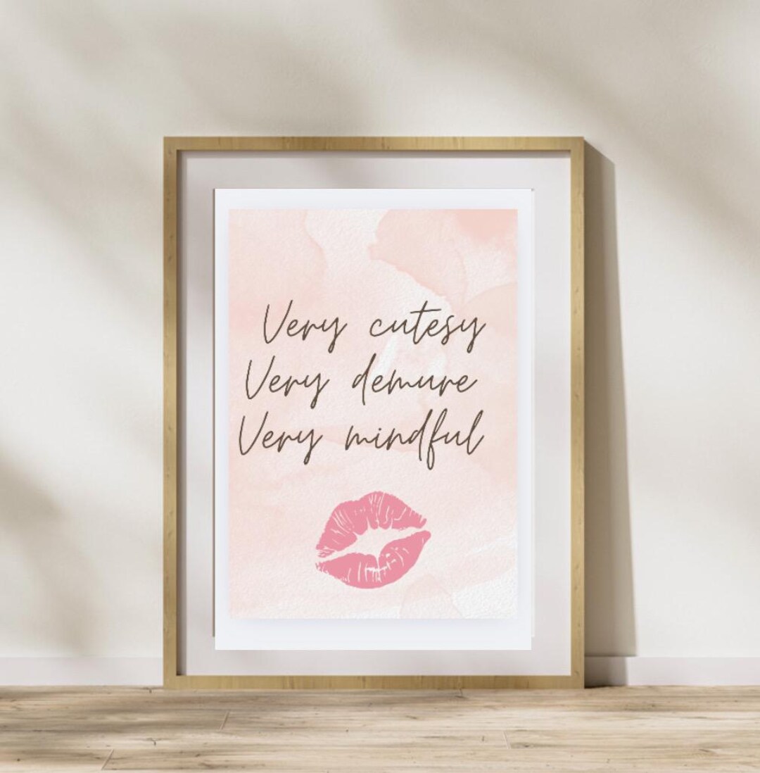Demure Picture Print - Etsy