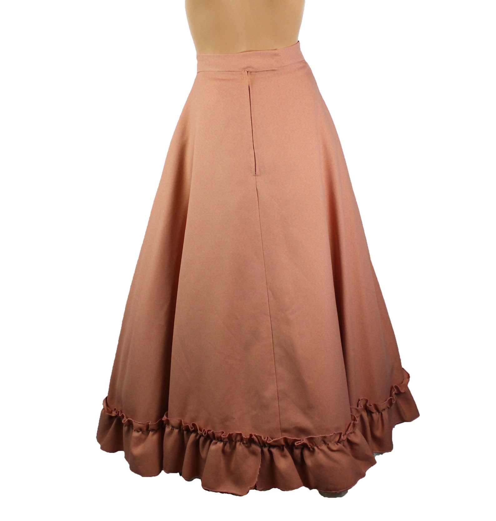 Colonial Skirt Sz S Vintage Long Peachy Tan Flared A Line | Etsy