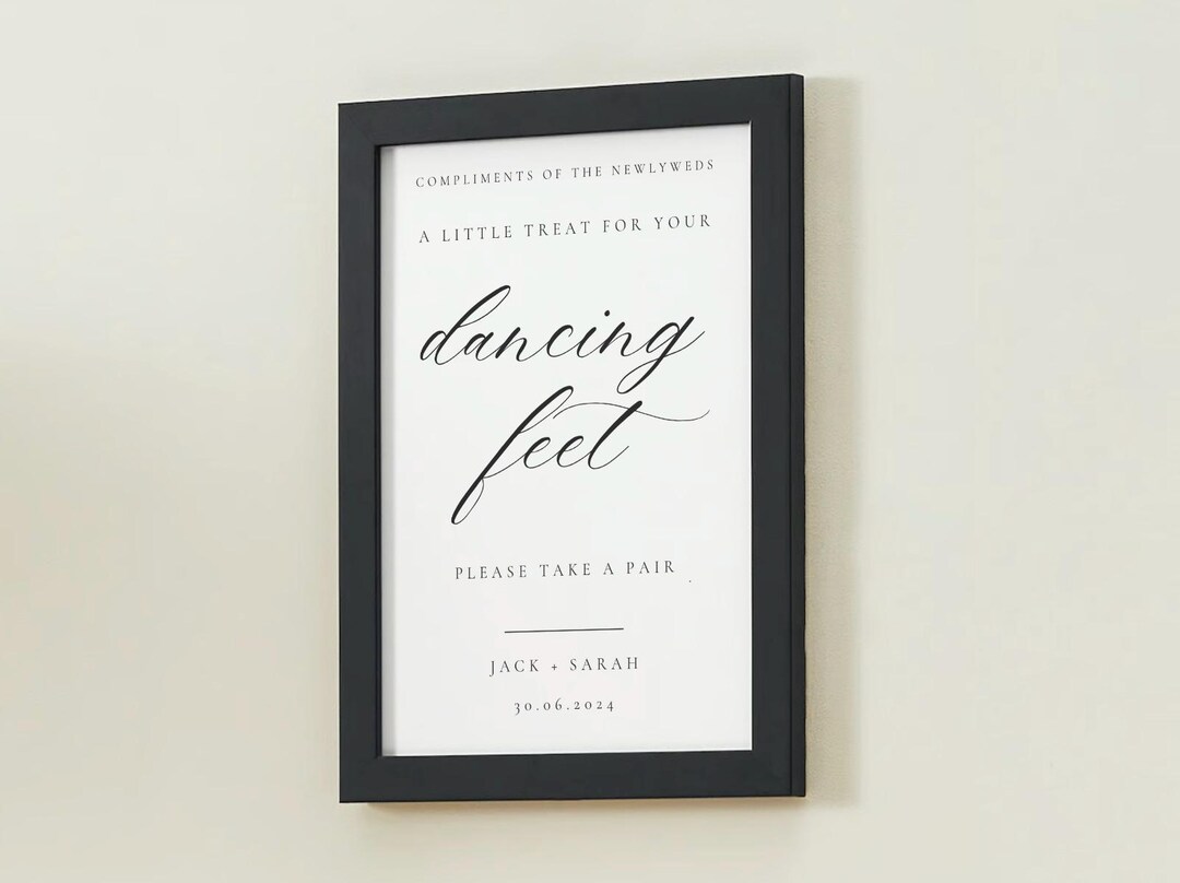 Custom Dancing Feet Wedding Sign - Etsy