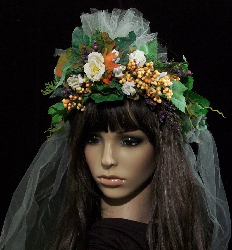 Woodland Renaissance Fairy Forest Rustic Halo Crown Head Wreath, Rose ...