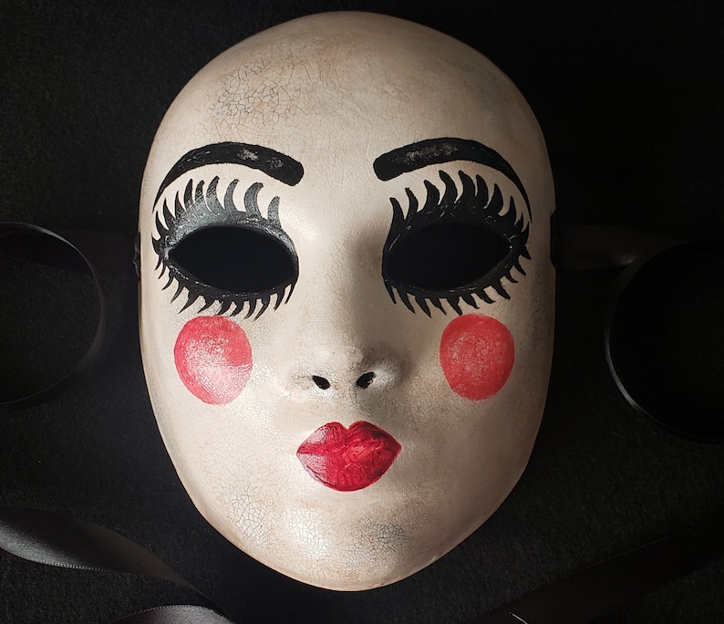 Babydoll Mask, Fullfaced Haute Couture Faux Porcelain Baby Faced Paper ...