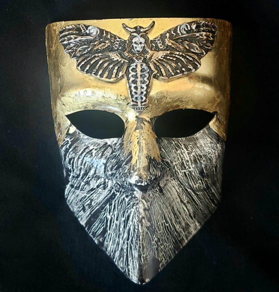 Silence Men's Masquerade Mask, Moth Costume Mask, Deathshead Moth ...