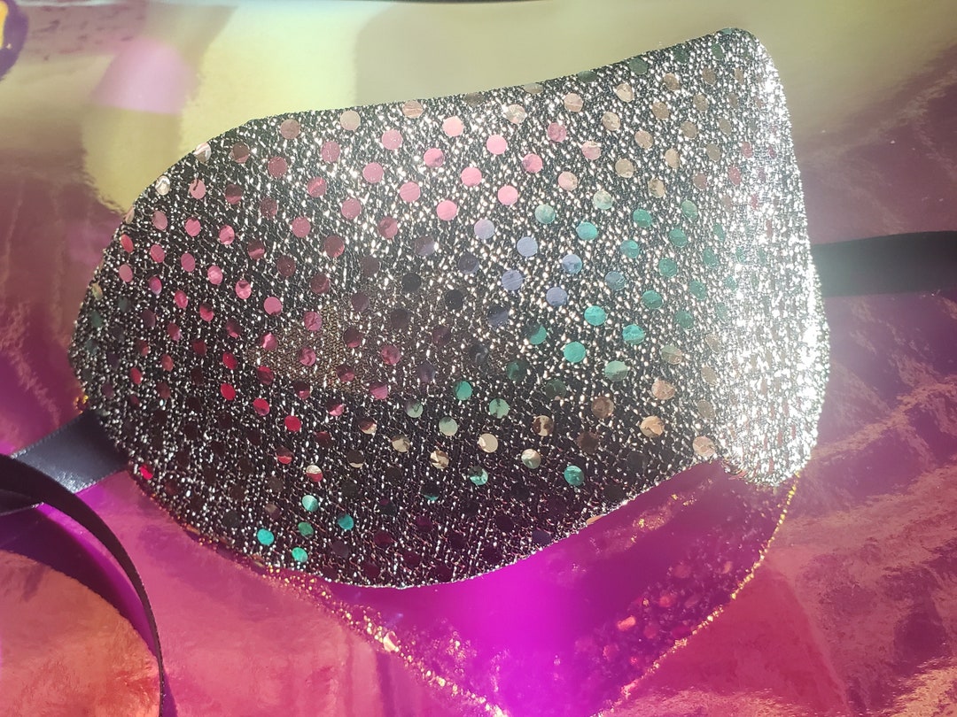 Hologram, Rainbow Womens Costume Mask, Couture Costume Mask, Shiny ...