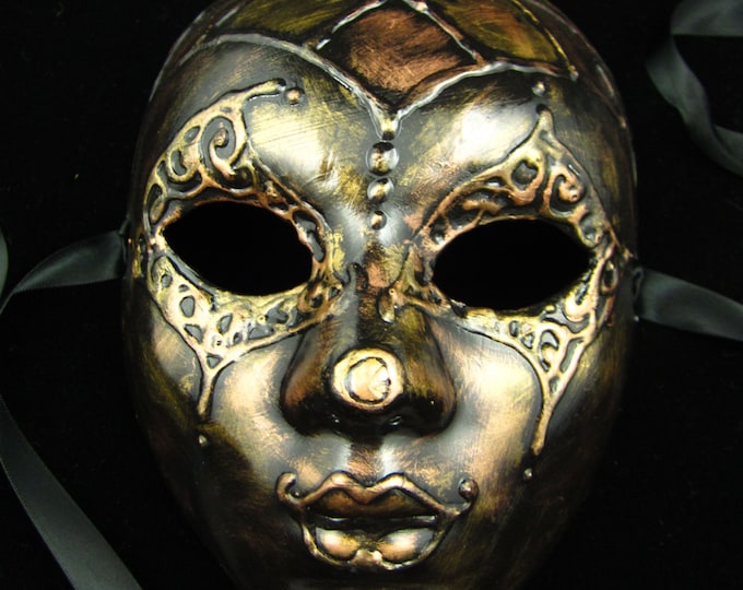 Riveted Mask, Full Faced Harlequin Style Mask With Various Metal ...