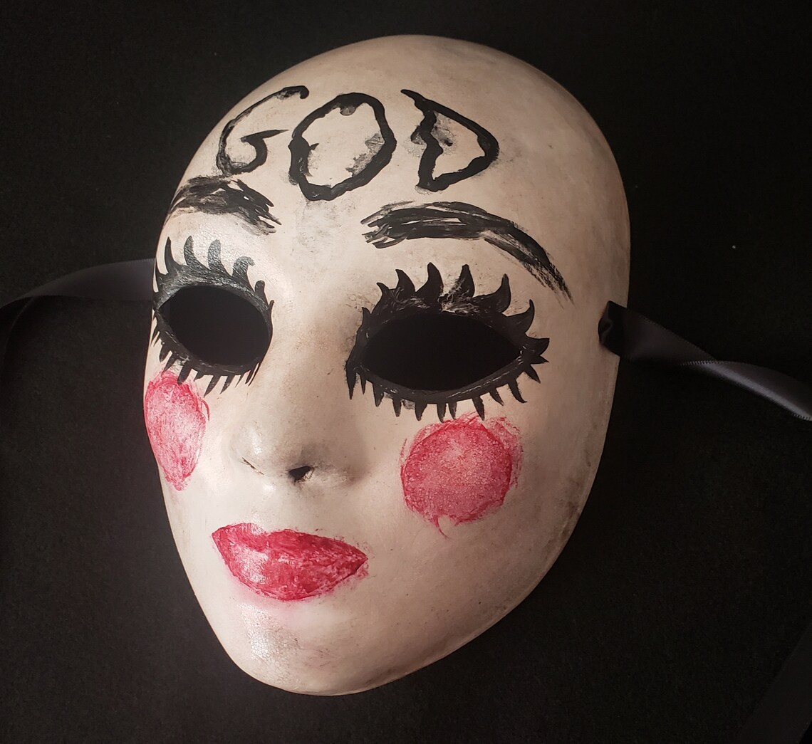 The Purge Inspired Doll Mask, Creepy Doll Mask, Doll Costume, Scary ...