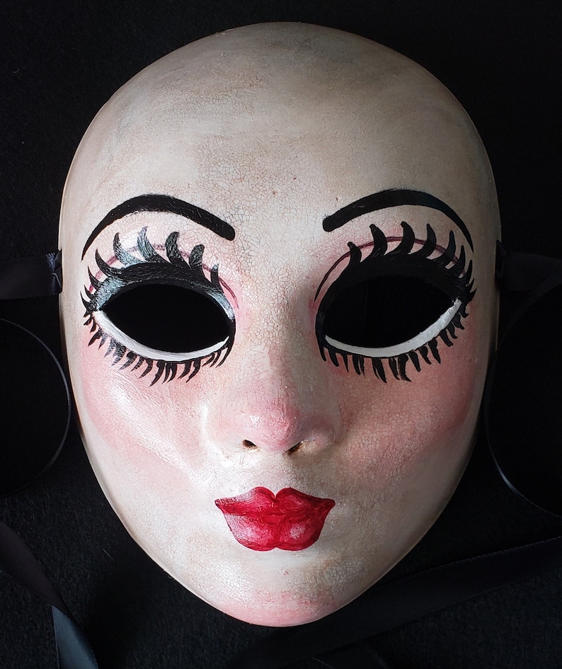 Autumn Babydoll Mask, Fullfaced Haute Couture Porcelain Mask, Creepy ...