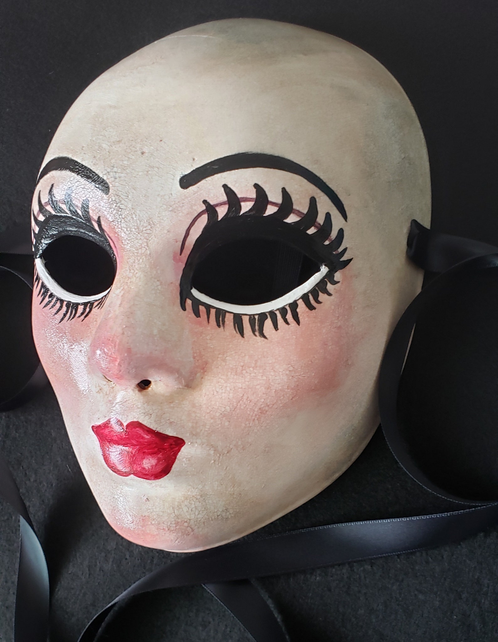 Autumn Babydoll Mask, Fullfaced Haute Couture Porcelain Mask, Creepy ...