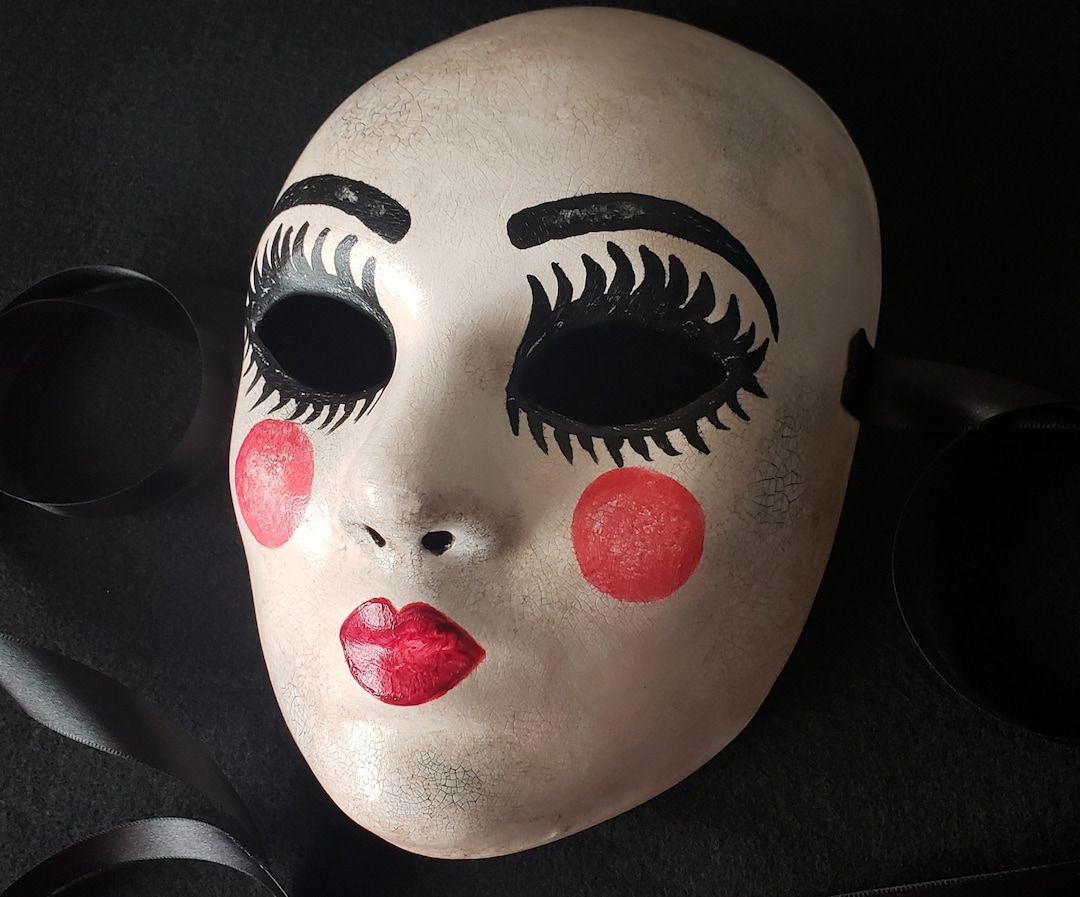 Babydoll Mask, Fullfaced Haute Couture Faux Porcelain Baby Faced Paper ...