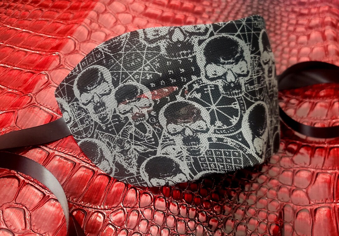 Occult Mask, Black Mens Costume Mask, Black Women's Mask, Skull ...