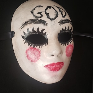 The Purge Inspired Doll Mask, Creepy Doll Mask, Doll Costume, Scary ...
