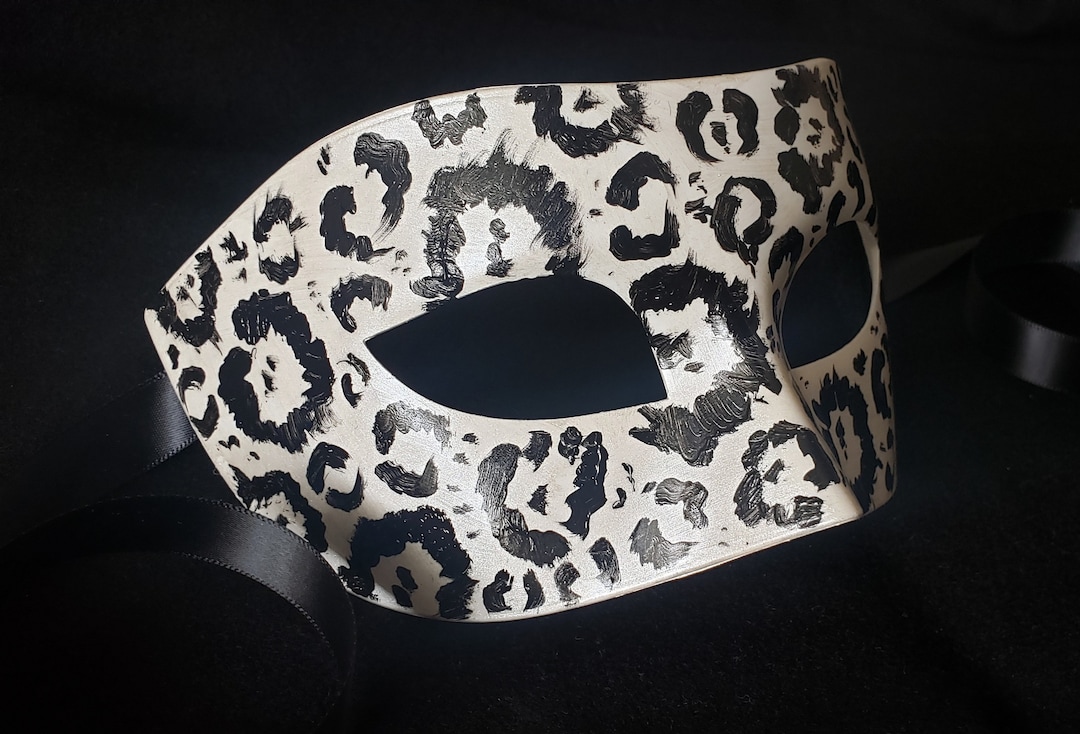 Snow Leopard Mask, Leopard Print Mask, Leopard Costume, White Leopard ...