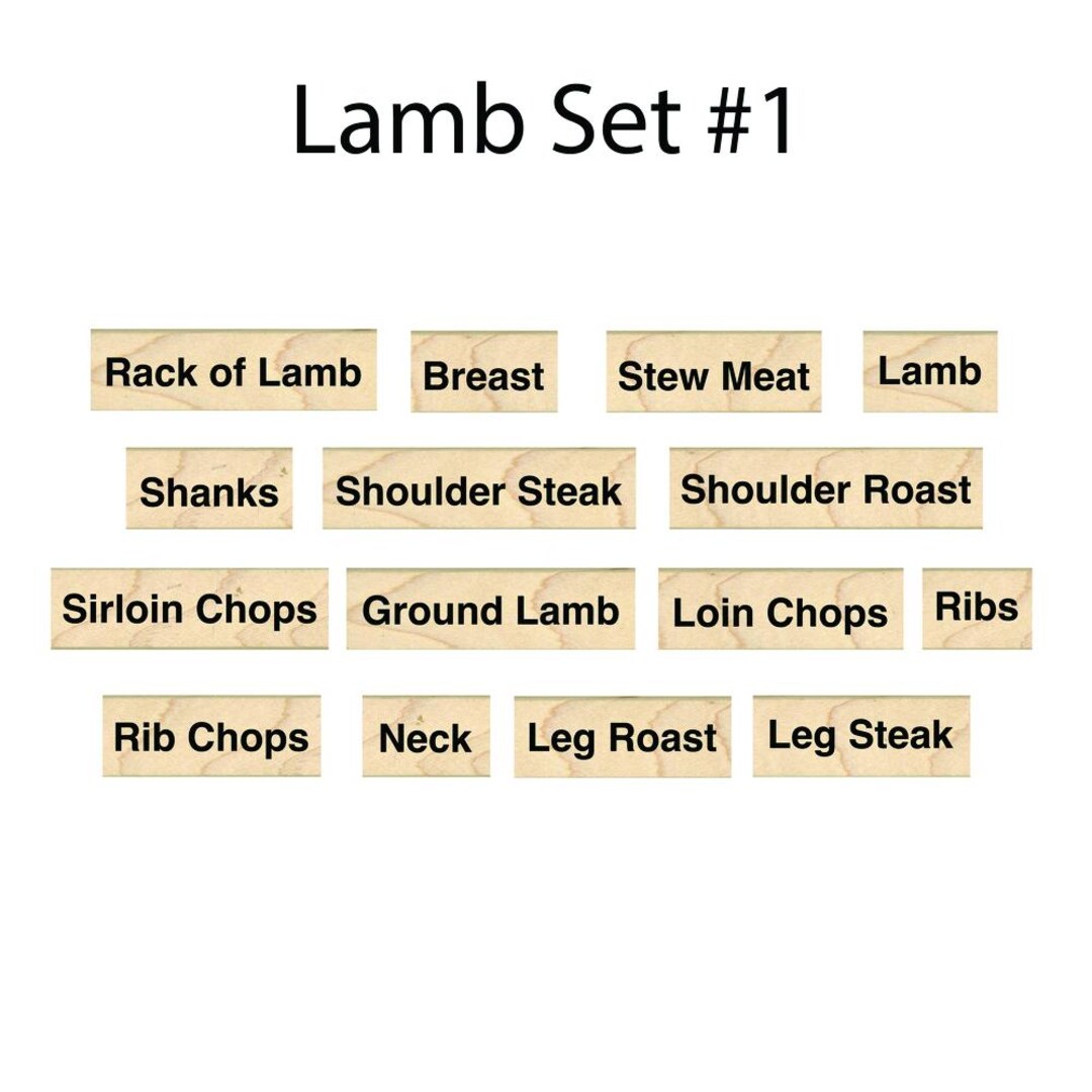 Lamb Set #1 – Butcher Rubber Stamp Bundle (15 Stamps) - Etsy