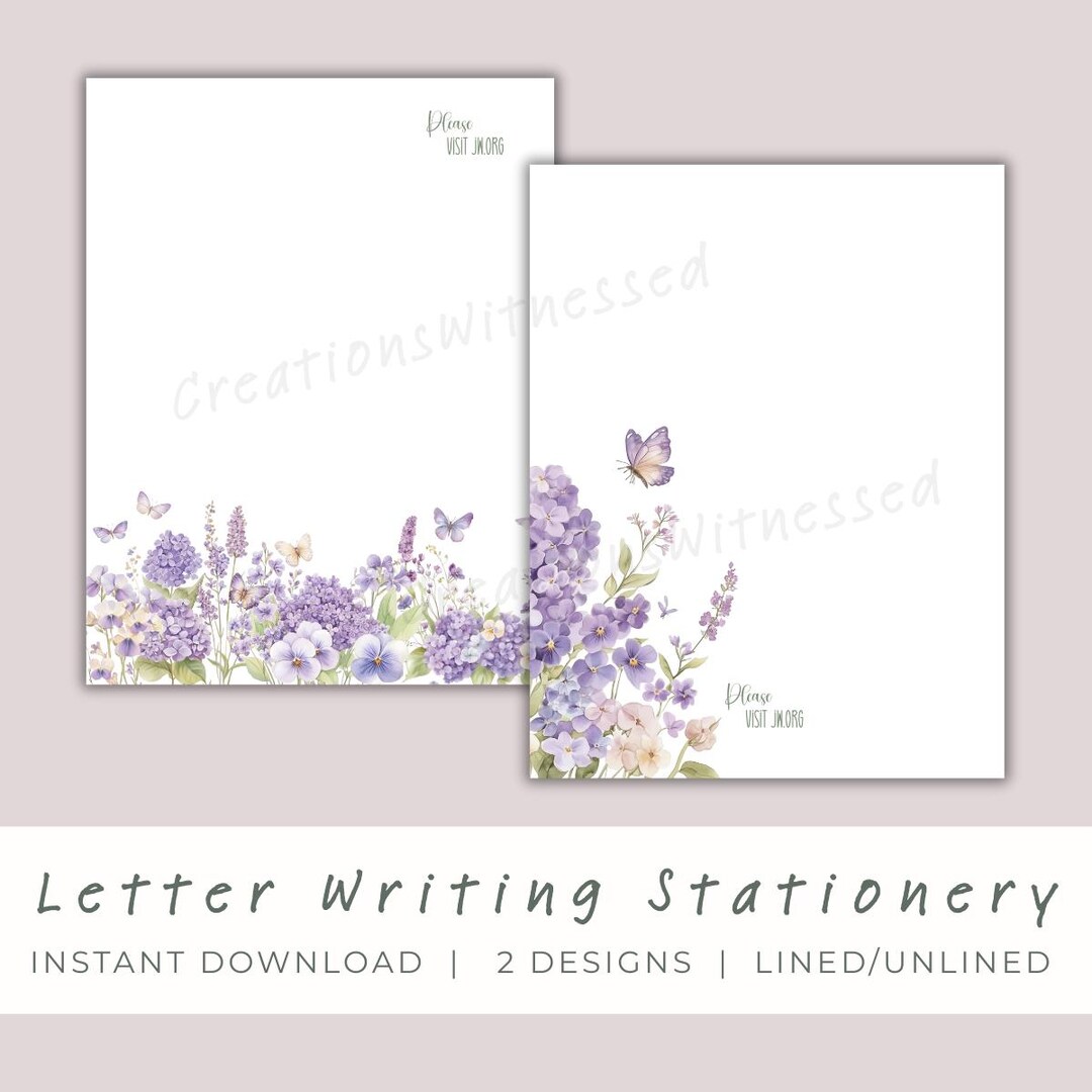 JW Letter Writing Stationery Printable | Printable Envelopes, Labels ...