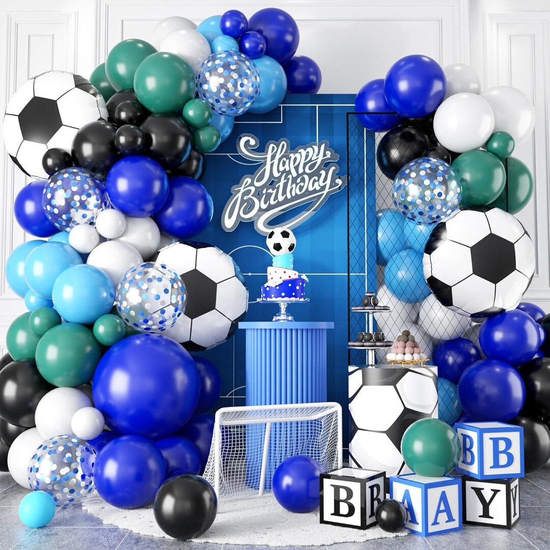 Soccer Themed Balloon Garland Kit - Perfect for Sports Birthdays ...