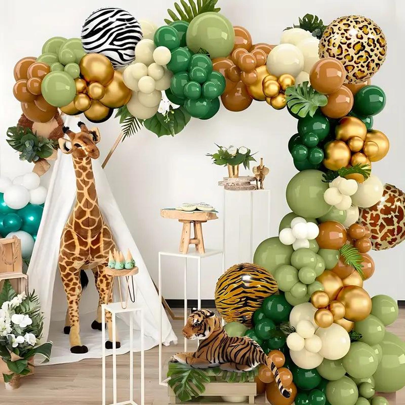 Forest Animal Balloon Garland Set, Balloon Arch Kit, Wild Animals ...